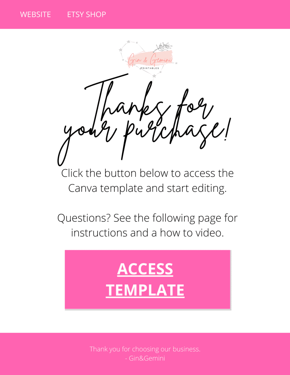 How to Access an Editable Design in Canva - Gin and Gemini